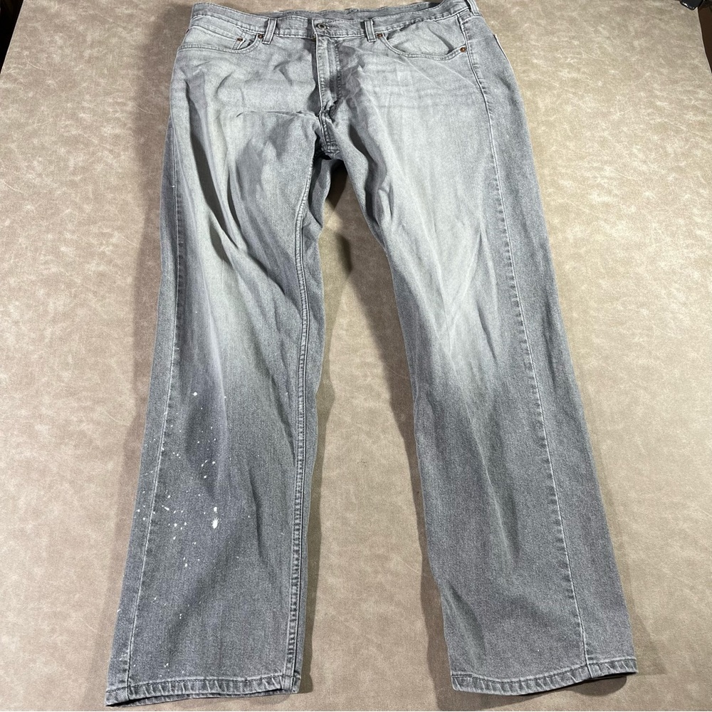 Levi’s 505 Light Grey Paint Splatter Jeans 38x32 - Gem